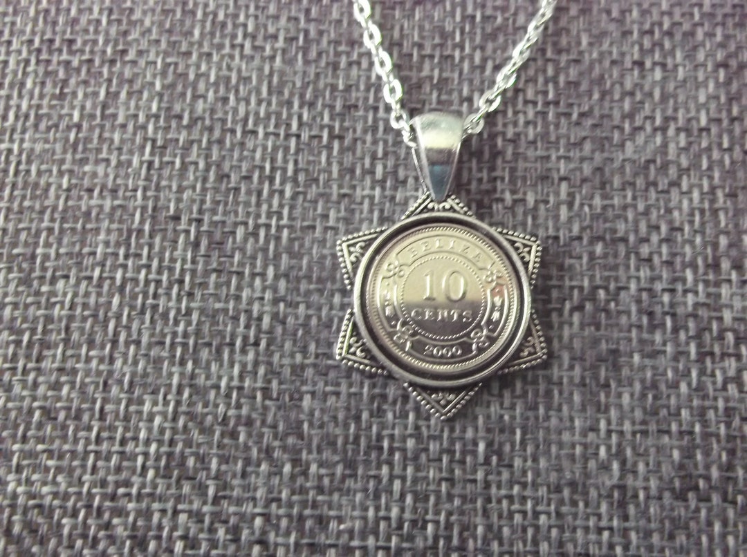 Belize Coin Necklace -belize a British Colony of British Honduras Coin ...