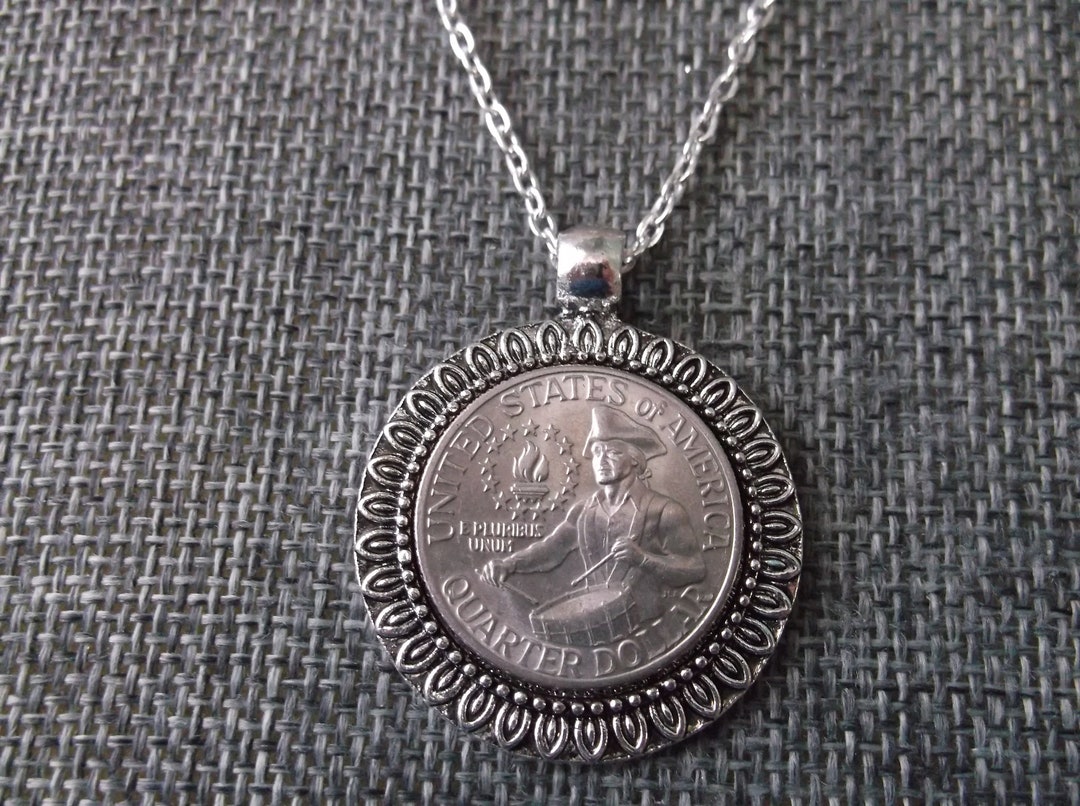 Bicentennial Quarter United States Quarter Coin Necklace -bicentennial ...