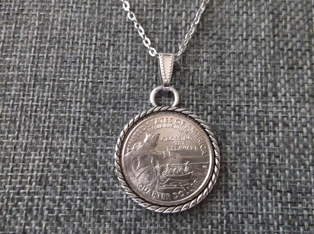 2021 United States Quarter Coin Necklace - Crossing the Delaware US ...