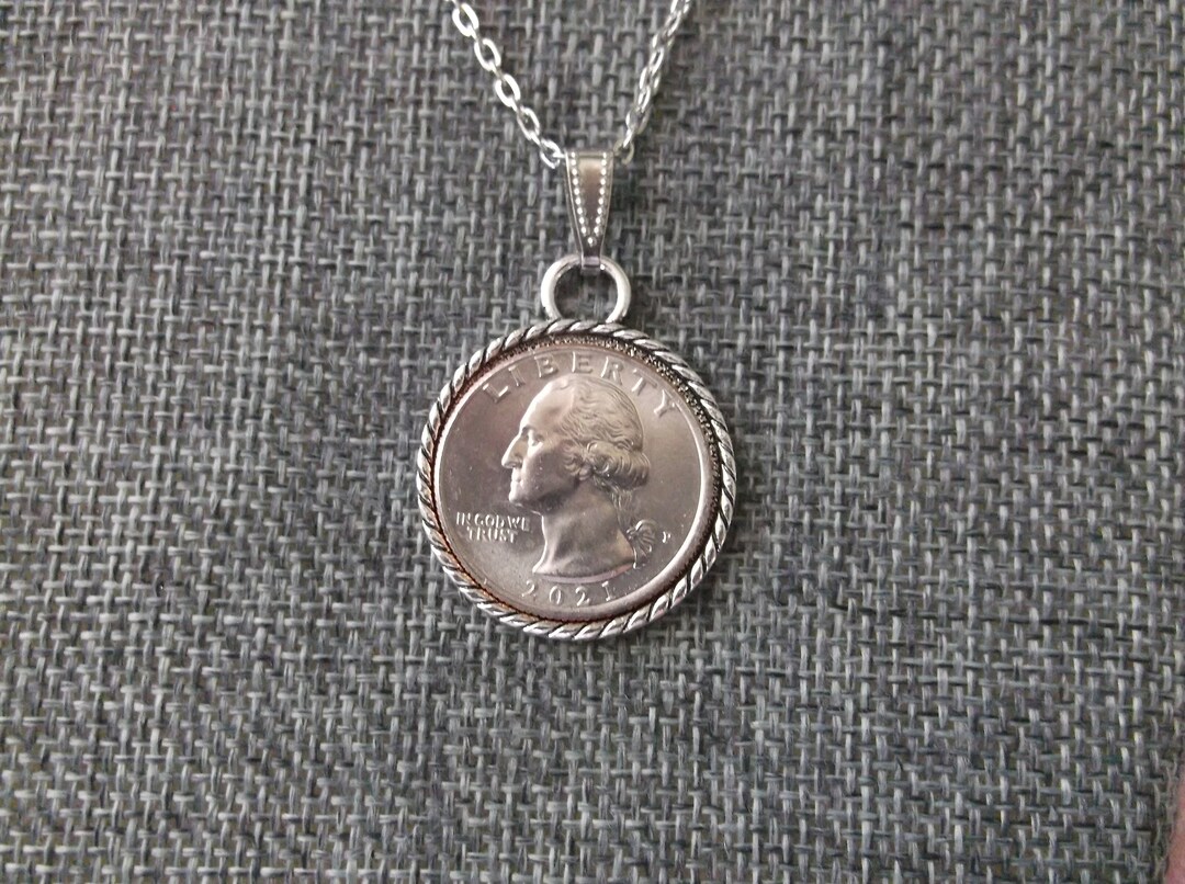 2021 United States Quarter Coin Necklace - 2021 US Quarter Pendant in ...