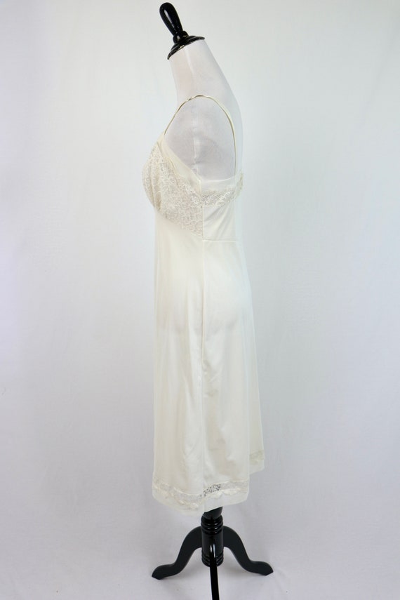 Vintage 1950s Slip Sheer Lace Bodice Full Slip - Gem