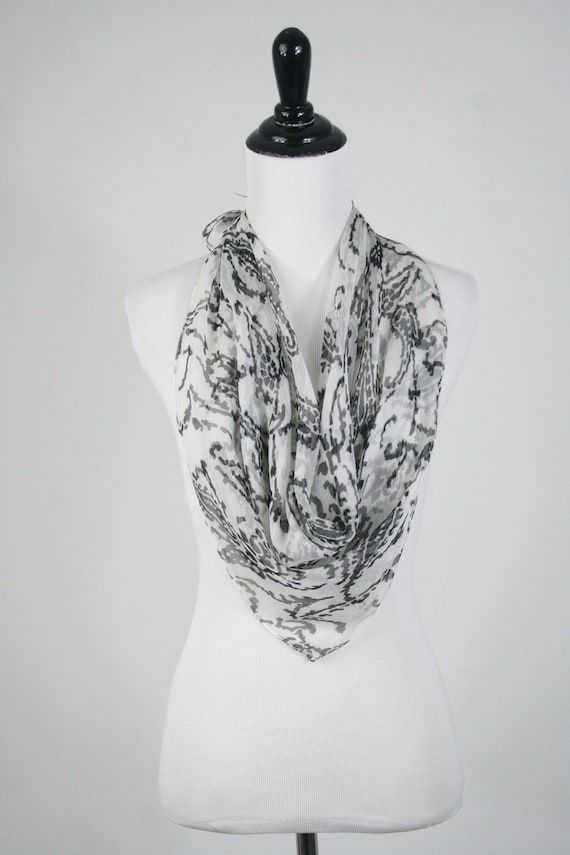 Vintage scarf sheer chiffon - Gem