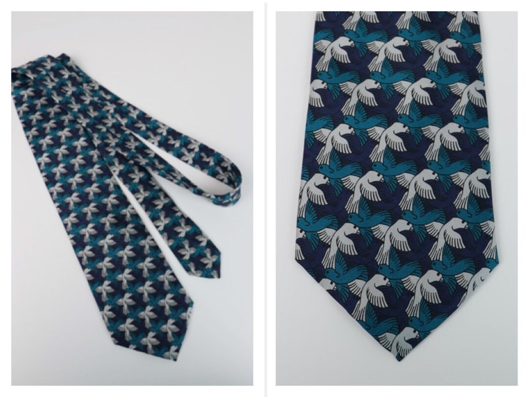 Vintage 1980s Necktie M.C. Escher Silk Tie - Etsy