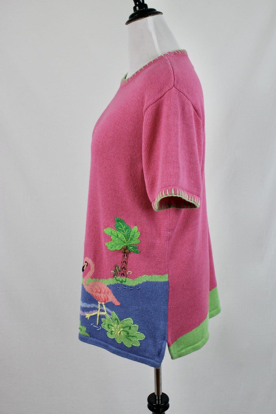 Vintage 1990s Sweater Flamingo Novelty Pullover Sweater Large - Etsy