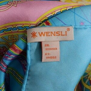 Vintage Scarf Silk Wensli Astrology Large Square Scarf - Etsy
