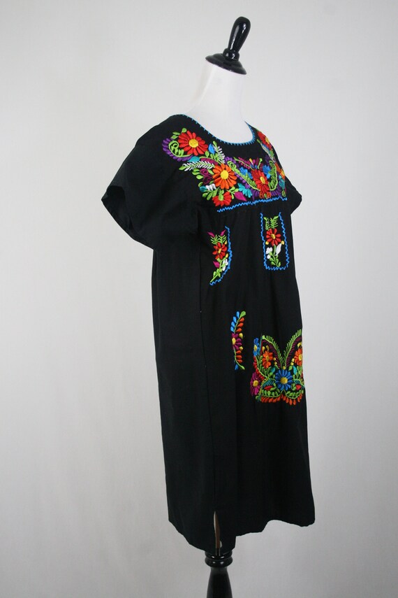 Mexican Dress Embroidered Mu Mu Dress - Gem