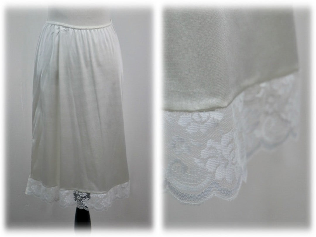 Vintage Slip Chantilly Maidenform Side Slits White Half Slip Medium - Etsy