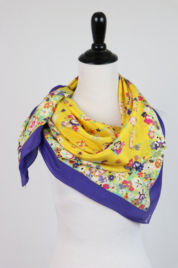 Vintage 1970s purple scarf - Gem