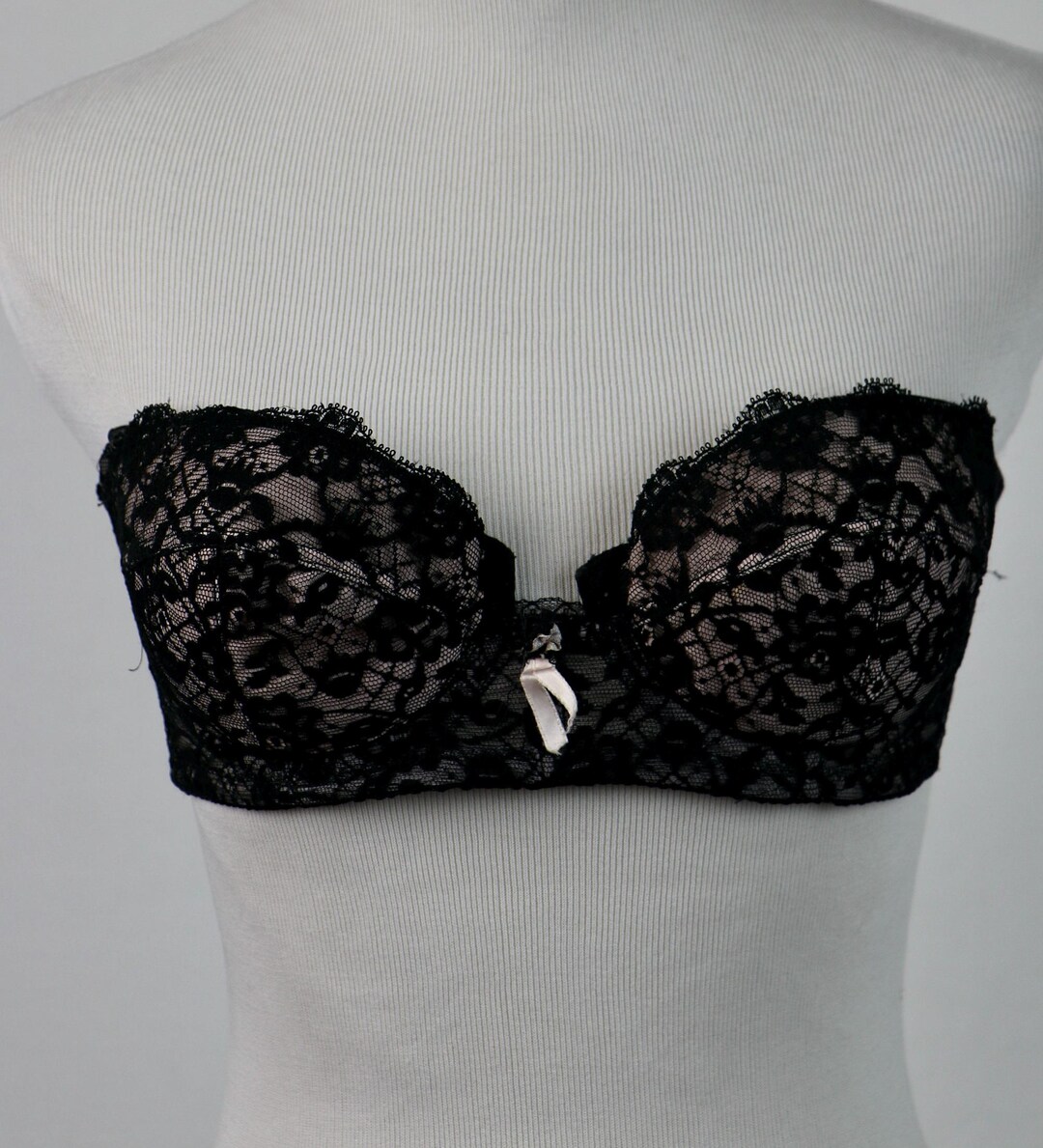 Vintage 1950s Bra Lady Marlene Black Lace Strapless Bra Size 34 - Etsy