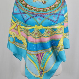 Vintage Scarf Silk Wensli Astrology Large Square Scarf - Etsy