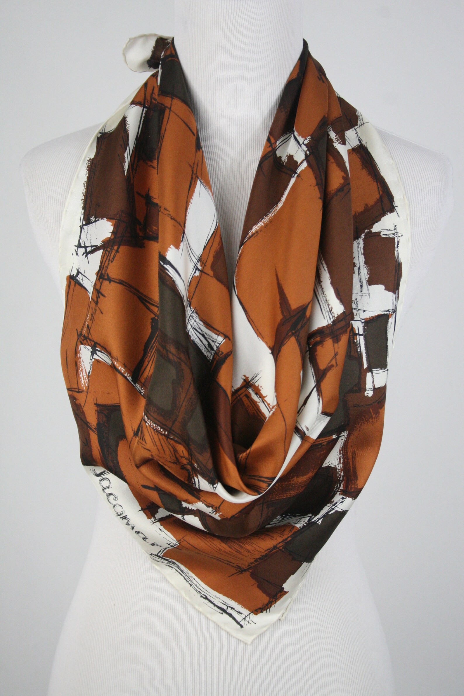 Vintage Silk Scarf Jacqmar Large Square Designer Scarf - Etsy