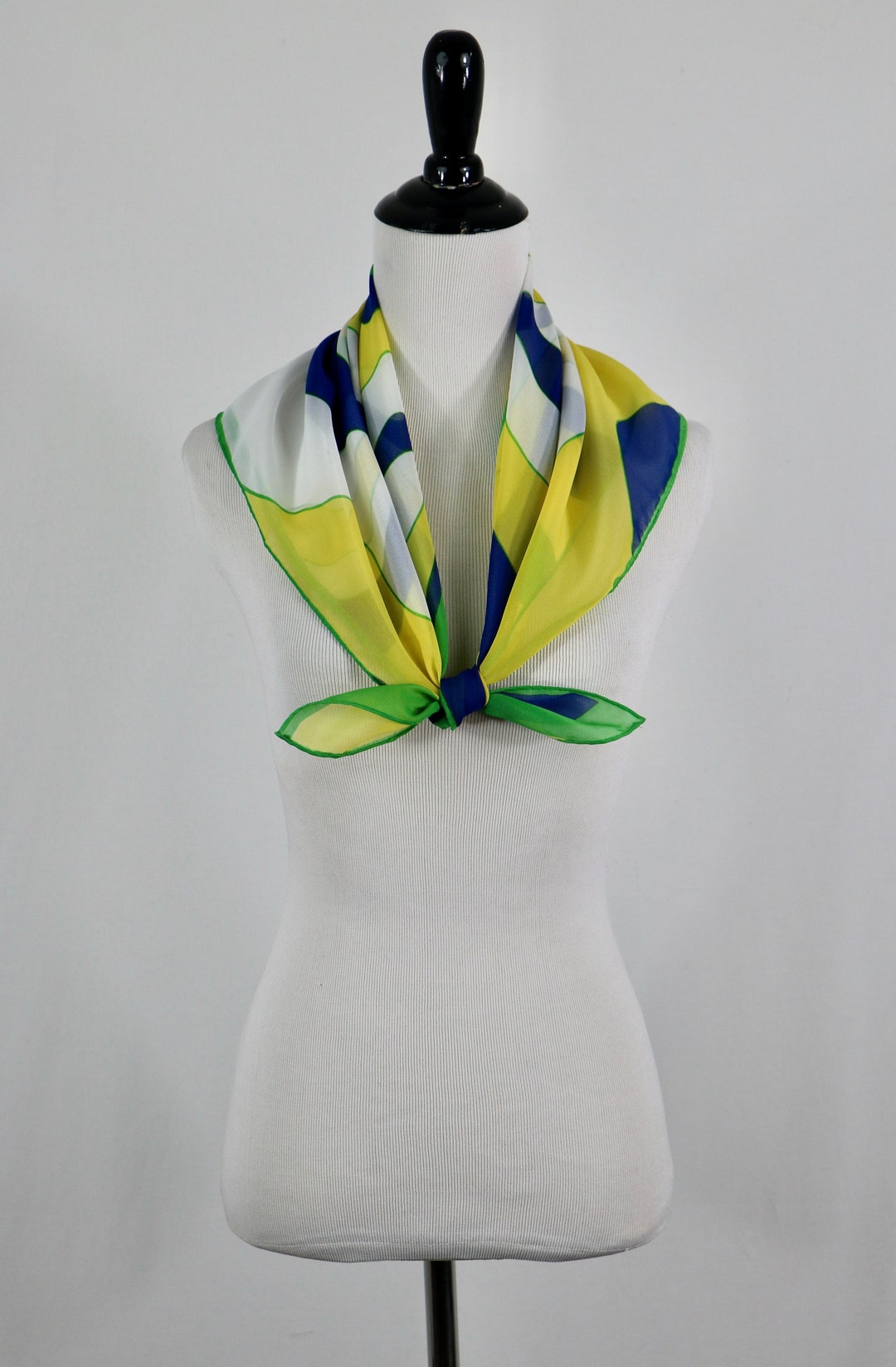 Vintage 1970s Scarf Paoli Mod Square Sheer Scarf - Etsy