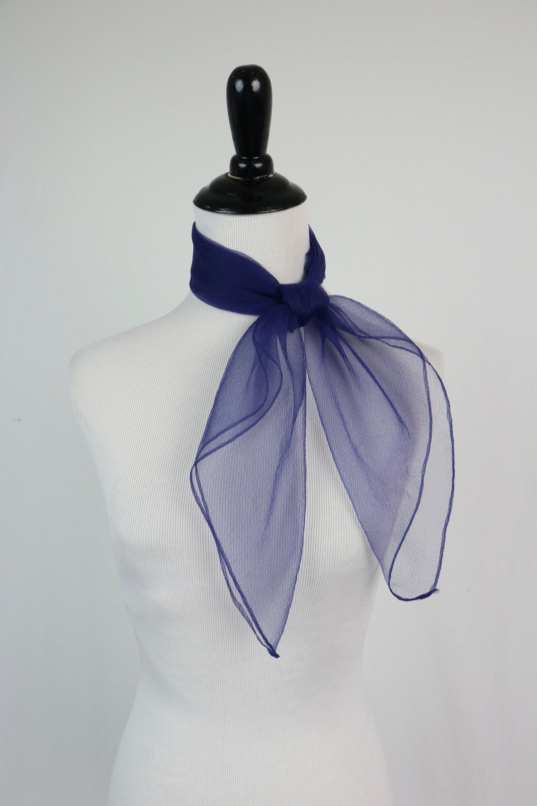 Vintage Scarf Sheer Nylon Chiffon Square Scarf - Etsy
