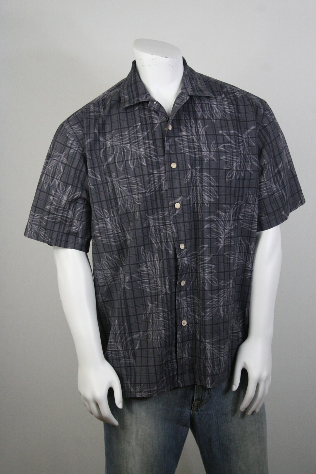 Vintage Aloha Shirt Cotton Batik Bay Shirt Large - Etsy