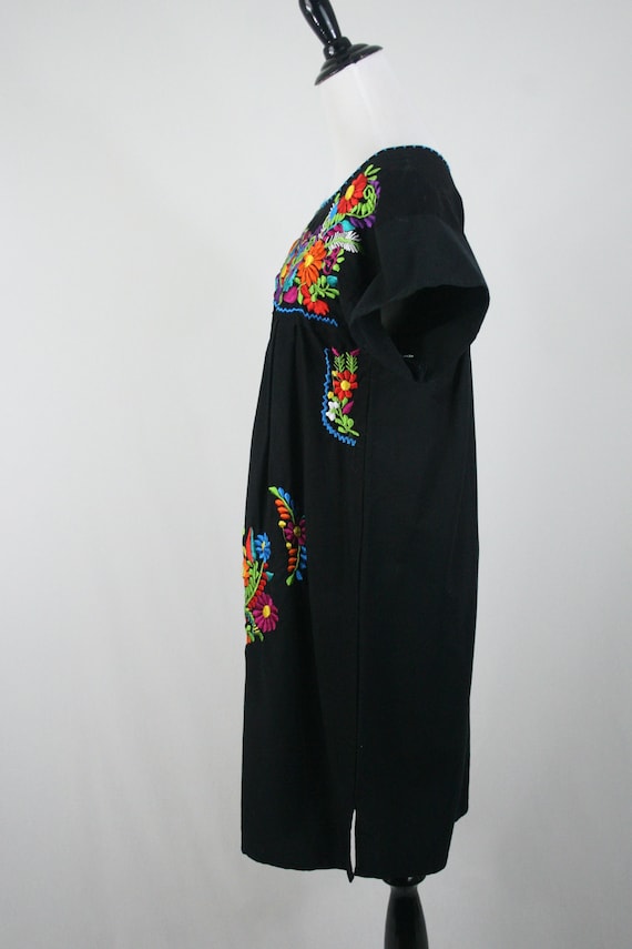 Mexican Dress Embroidered Mu Mu Dress - Gem