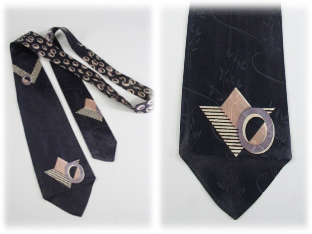 Vintage 40s Necktie Designs De La France Rayon Tie - Etsy