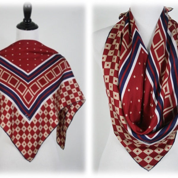 Vintage Square Scarf - Etsy