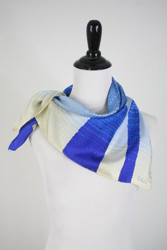 Vintage square scarf blue - Gem
