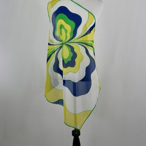 Vintage 1970s Scarf Paoli Mod Square Sheer Scarf - Etsy