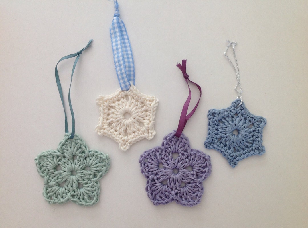 Snowflake and Star Pattern, Christmas Crochet Pattern, Instant PDF ...