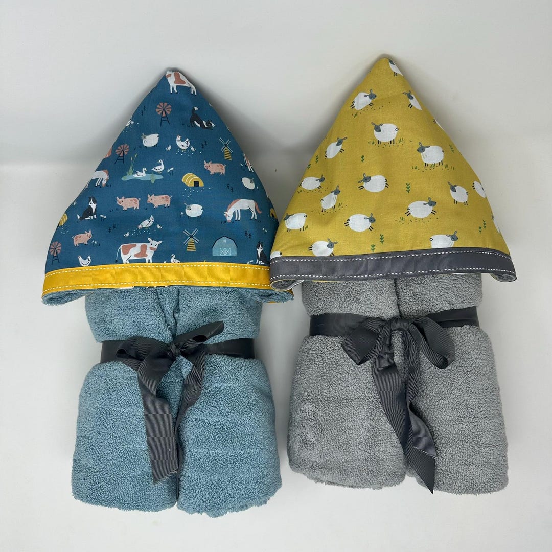 Farm Animals Hooded Towel-personalized Bath, Beach, or Pool Towel for ...