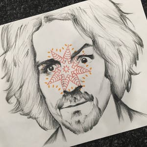 Charles ‘mandala Art’ Manson Original Pencil Drawing A4 Ooak Fan-art - Etsy