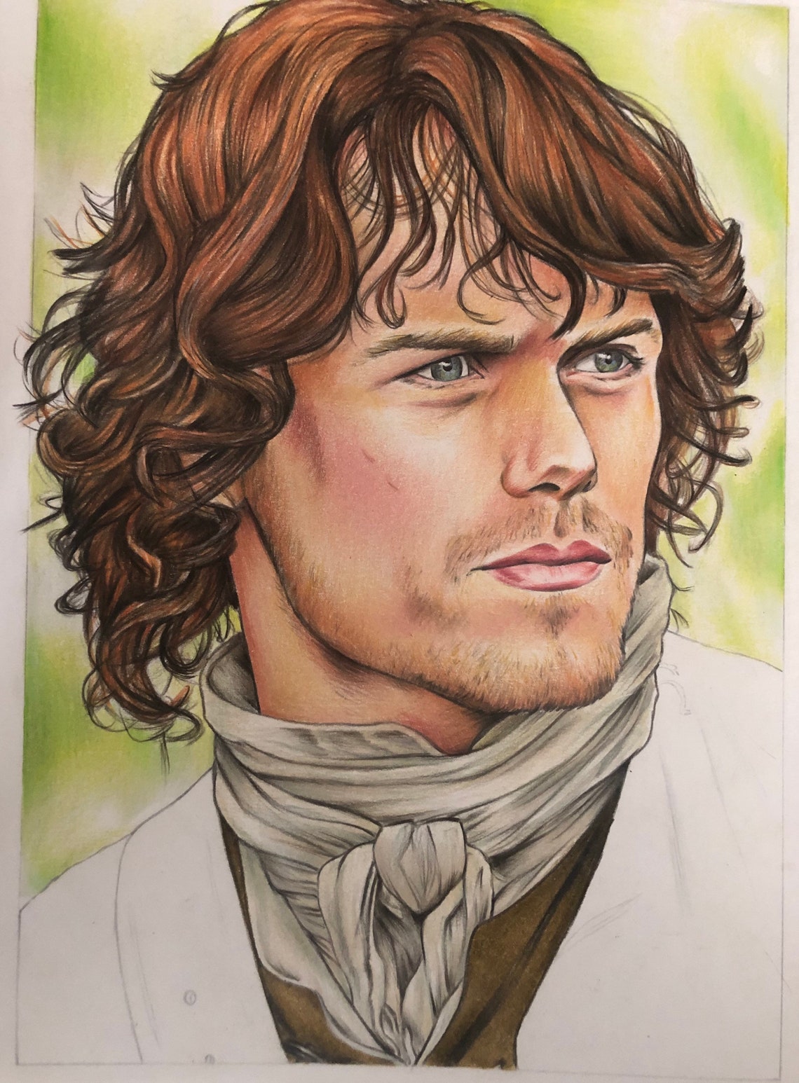 Jamie Outlander Original Pencil Drawing .fan-art A4. James | Etsy