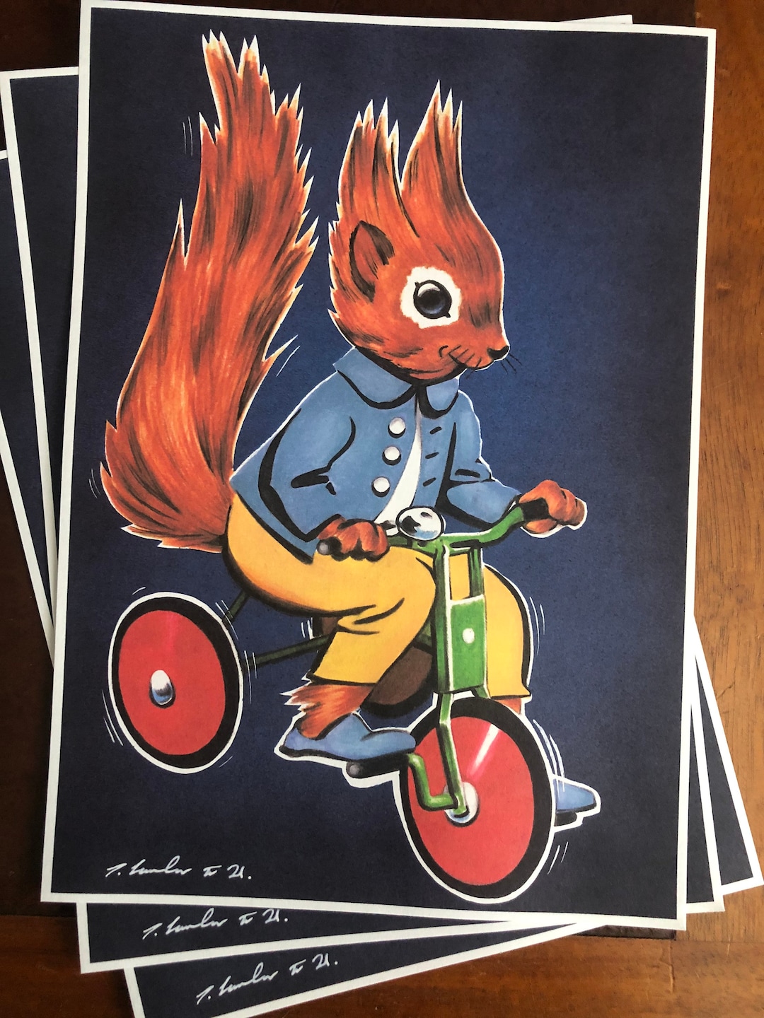 PRINT .. Tufty Fluffytail .. Signed .. Fan-art . A4 the Tufty Club Road ...