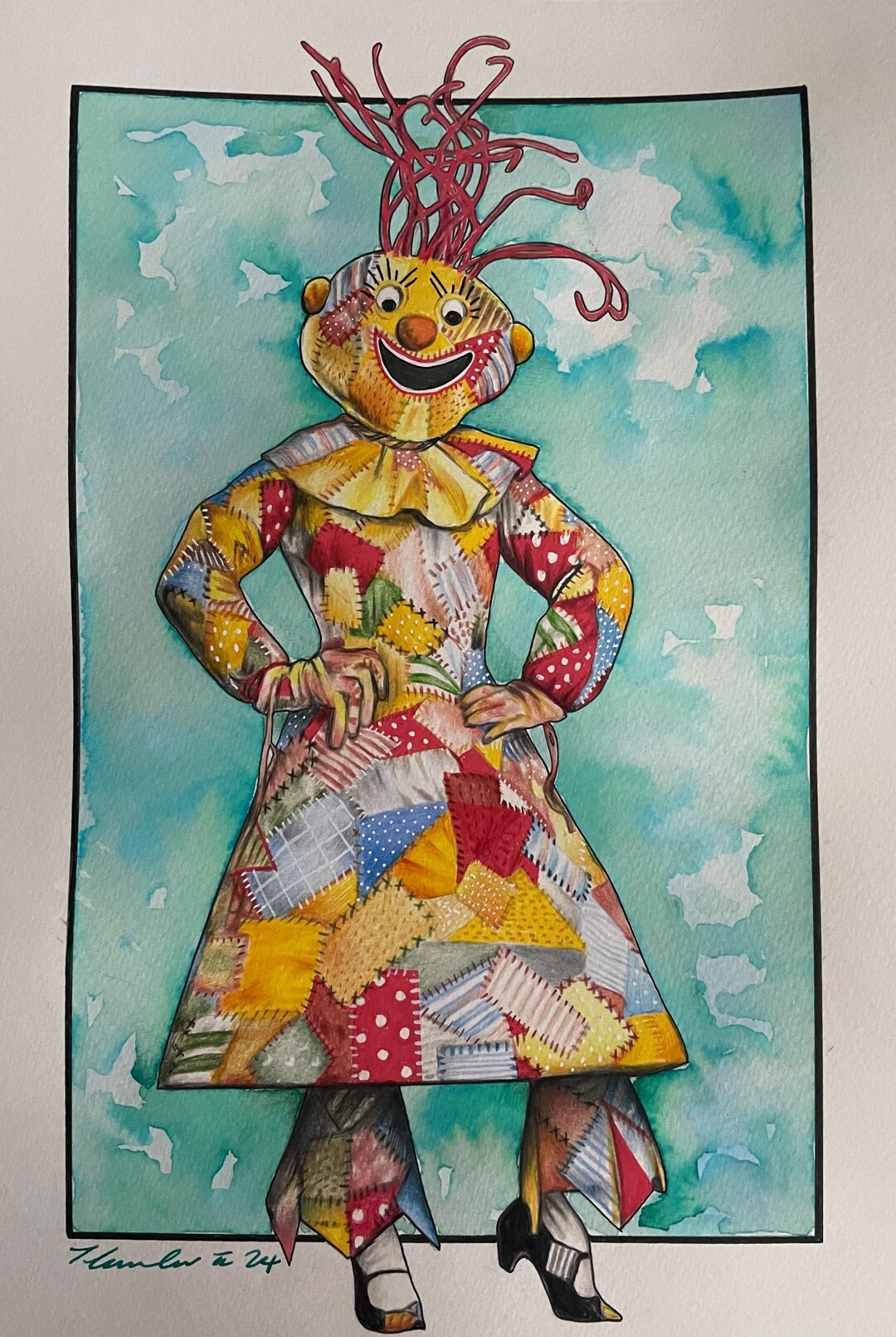 The Patchwork Girl of Oz Original Pencil Drawing Fan-art . A4 . Return ...
