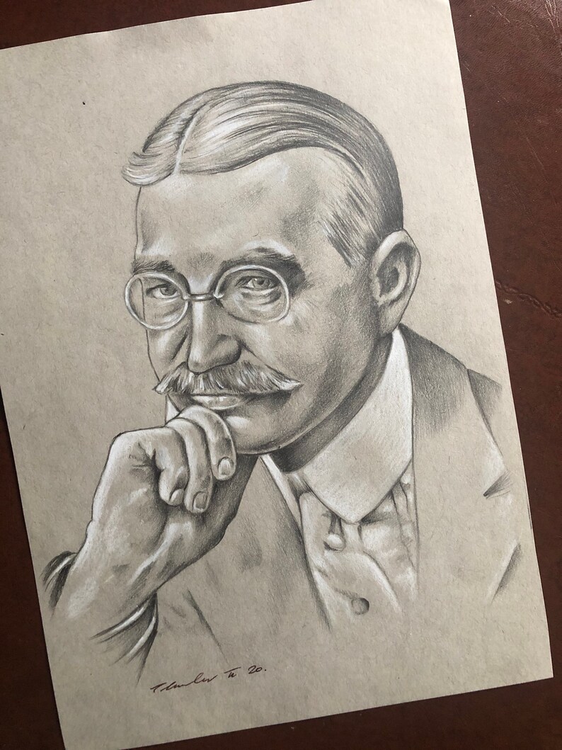 L. Frank Baum Original Pencil Drawing Fan-art . A4 the - Etsy