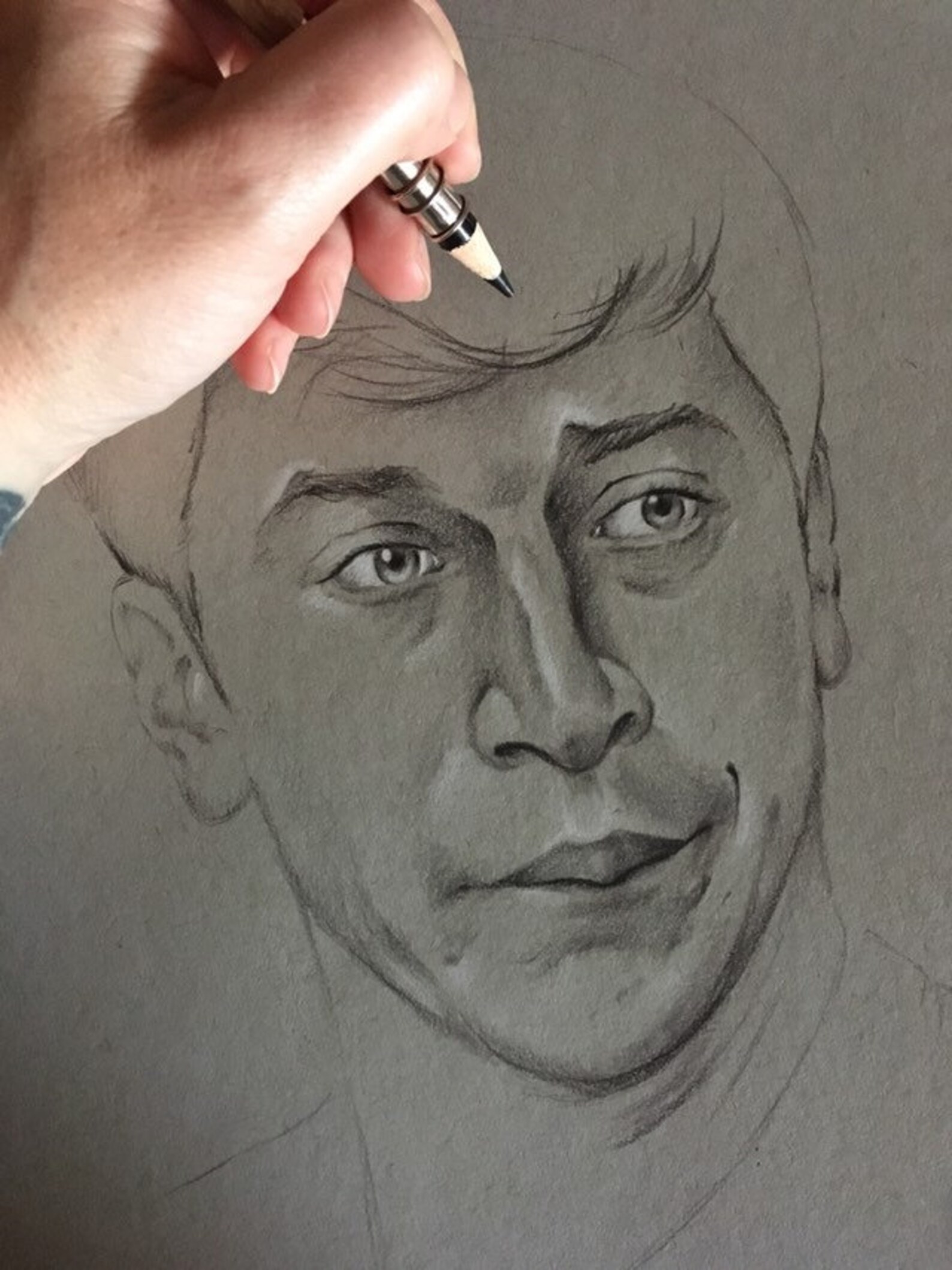 Skyler Gisondo Pencil Drawing Fan-art A4 New. Santa Clarita | Etsy
