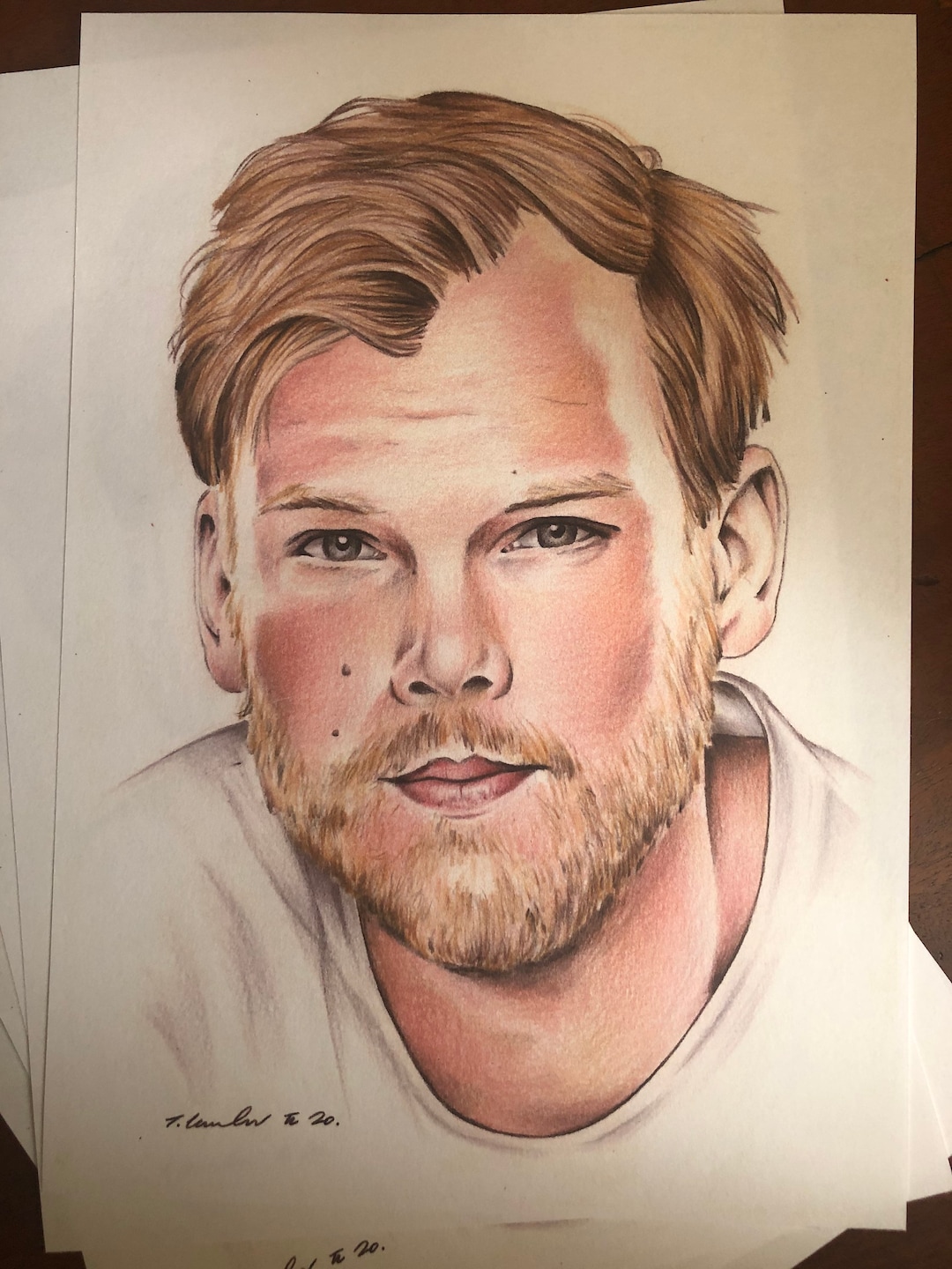 PRINT ... Avicii ... Signed Fan-art A4. - Etsy