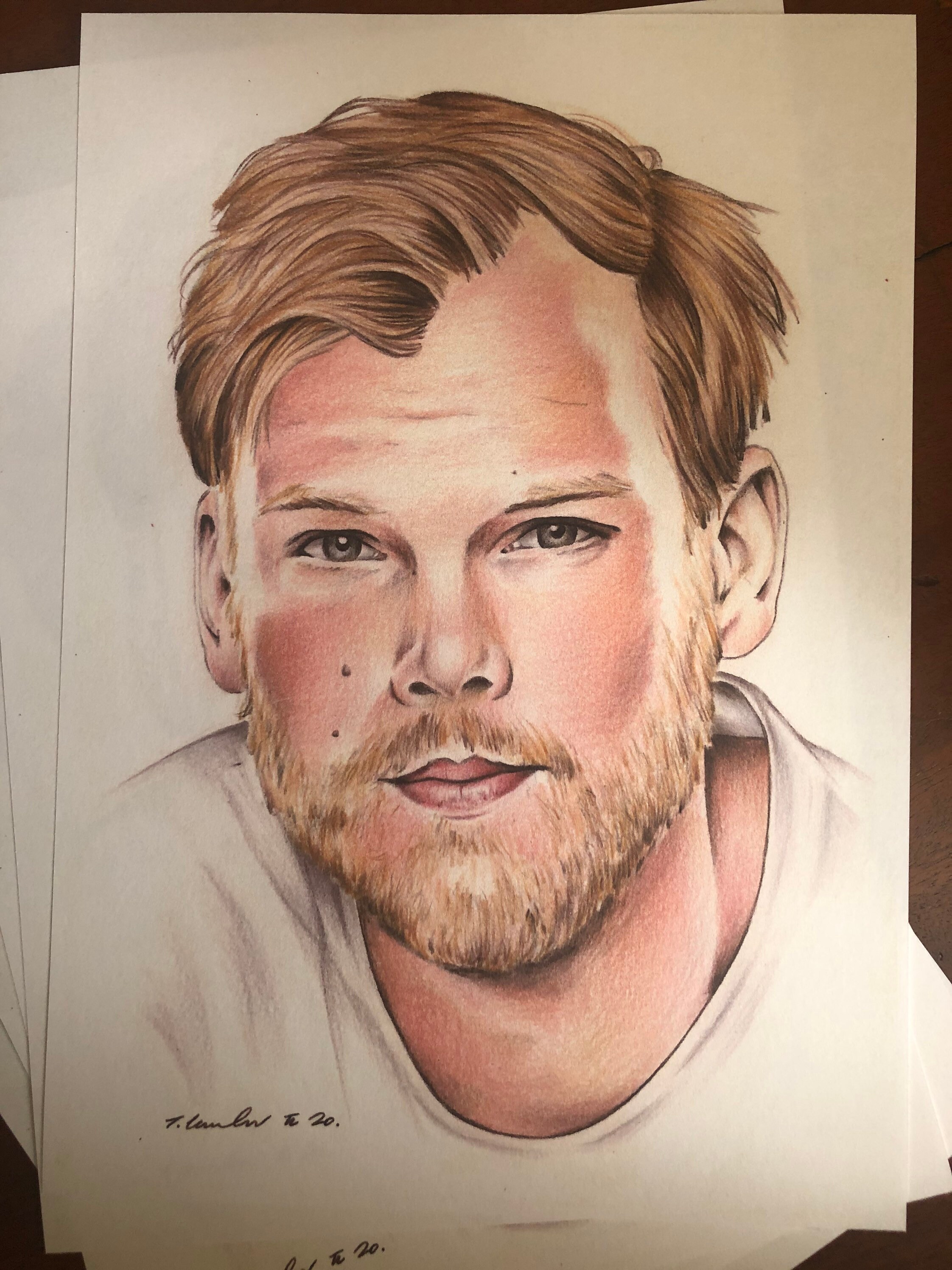 PRINT ... Avicii ... Signed Fan-art A4. - Etsy