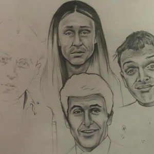 The Young Ones Original Pencil Drawing .fan-art A4. Vyvyan Rik Mike ...
