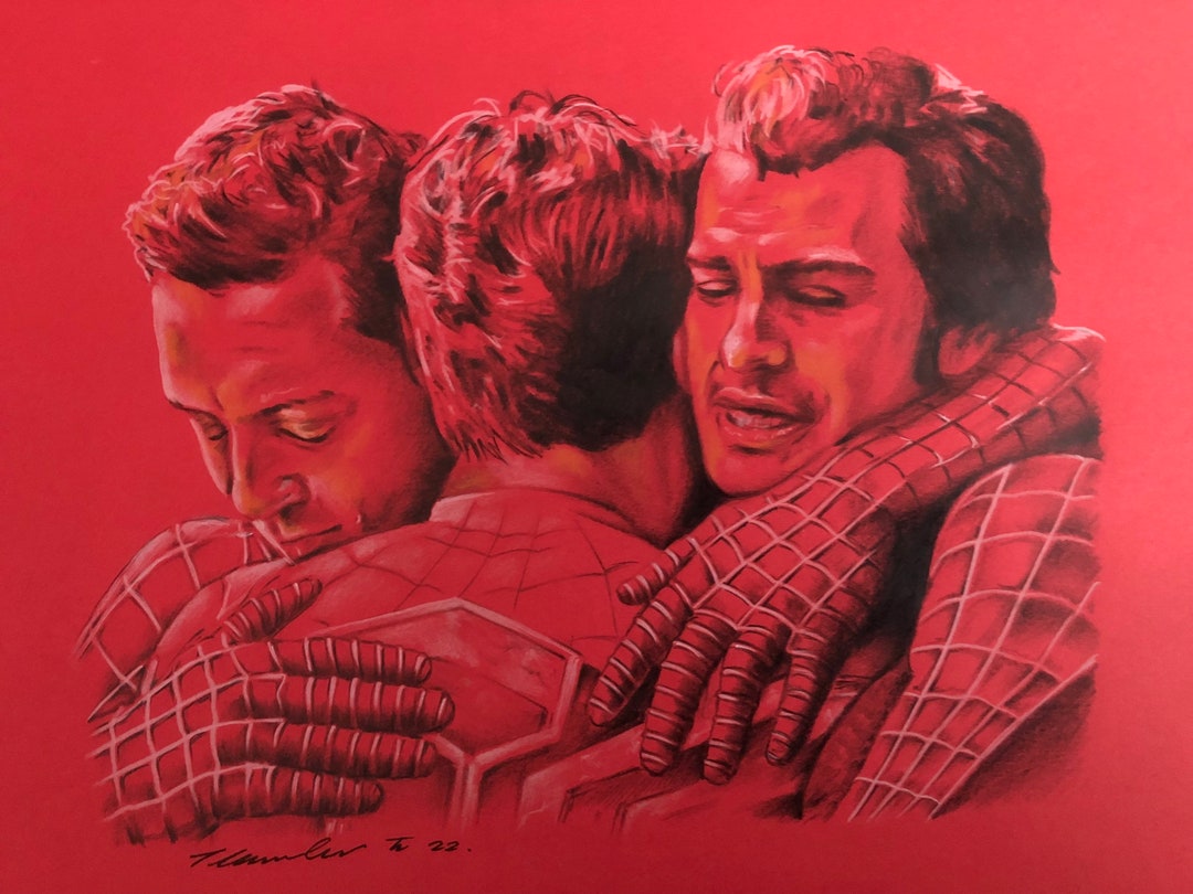 Spider-man Hug Original Pencil Drawing .fan-art A4. No Way Home - Etsy