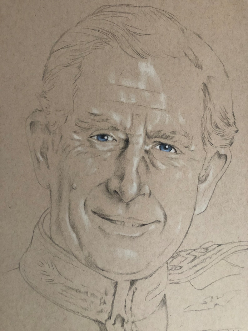 King Charles III Original Pencil Drawing .fan-art A4. New - Etsy UK