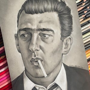 Reggie Kray Original Fan-art Drawing . UK A4 Size the Kray Twins Ronnie ...
