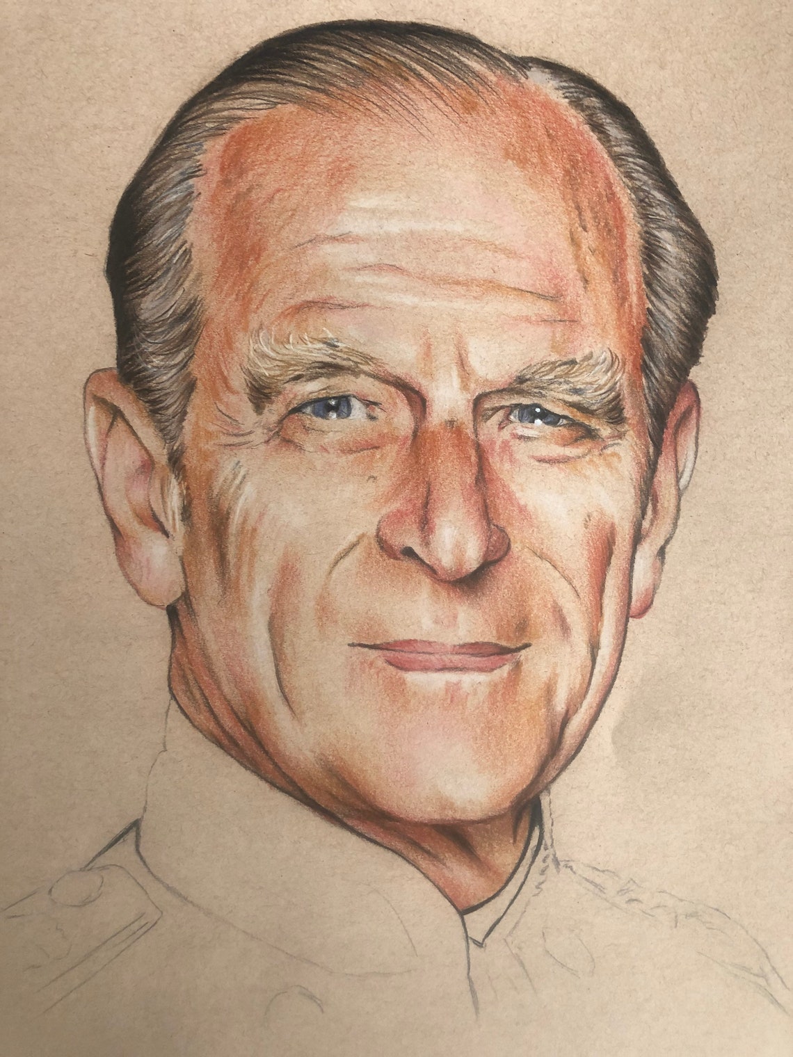 Prince Philip Original Pencil Drawing .fan-art the Duke of - Etsy UK
