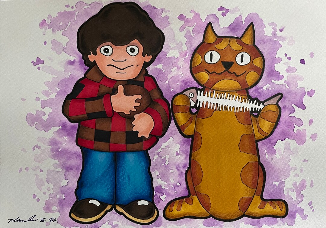 Charley Says .. Signed Fan-art Drawing A4 Size . 70s Public Information ...