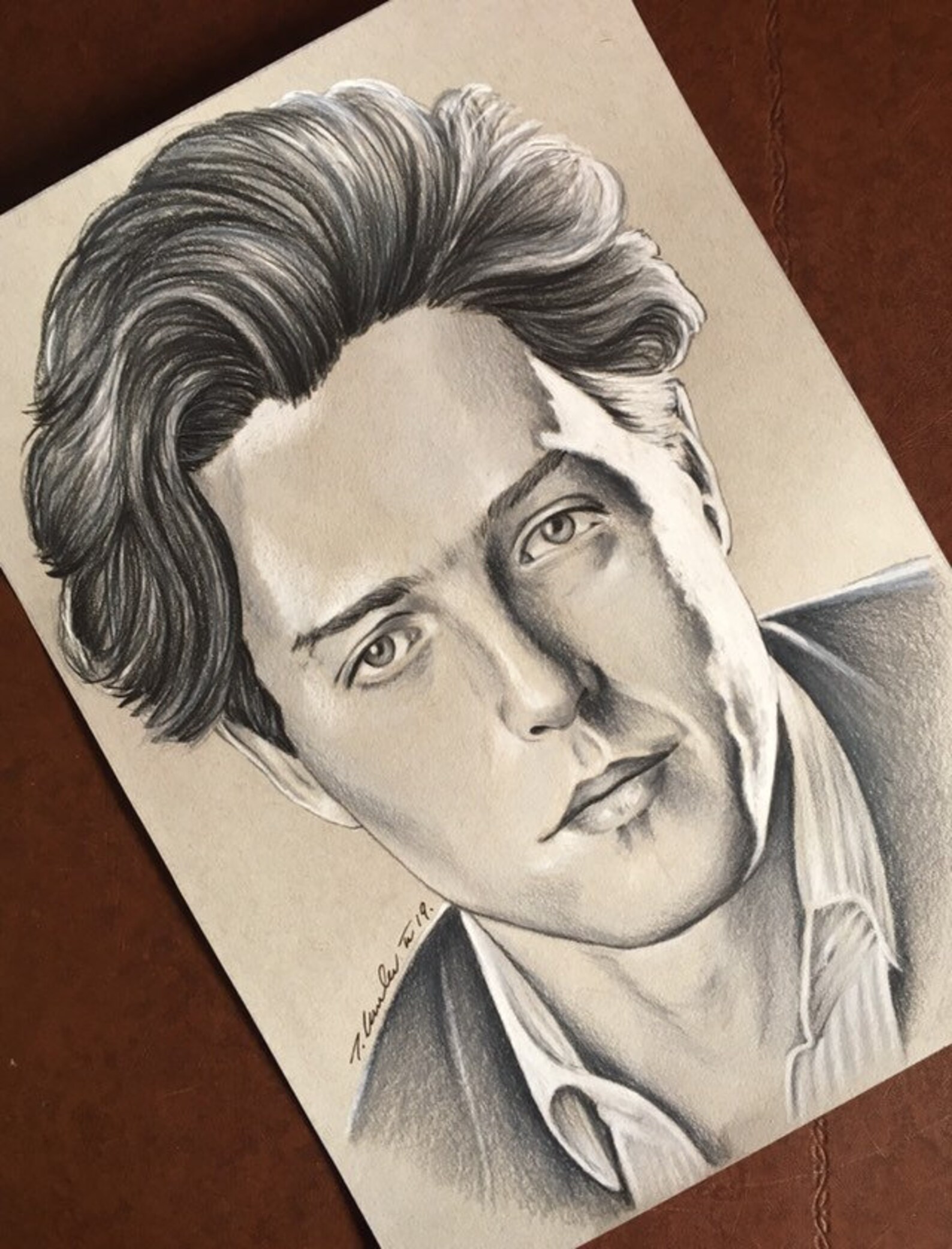 Hugh Grant Original Pencil Drawing .A4 Fan-art. | Etsy