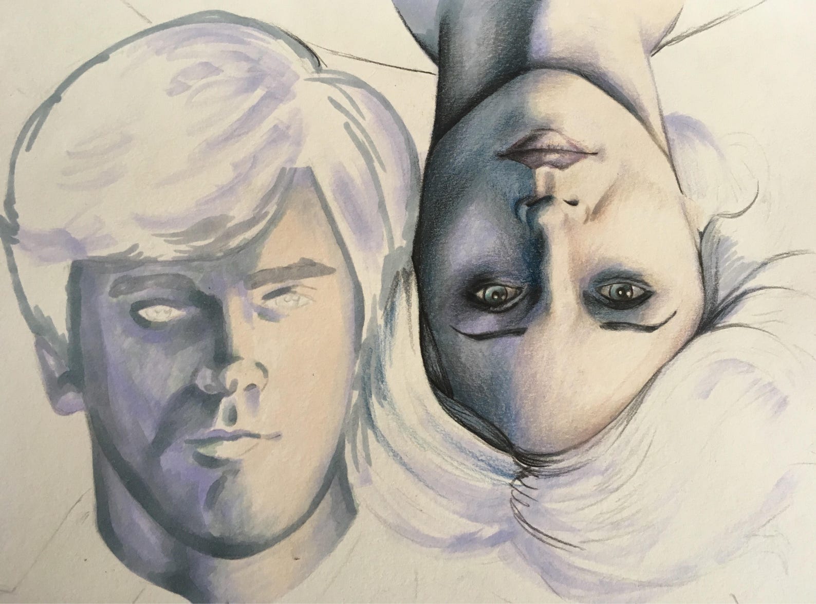 Bates Motel Original Drawing. Fan-art A4 Vera Farmiga Freddie | Etsy