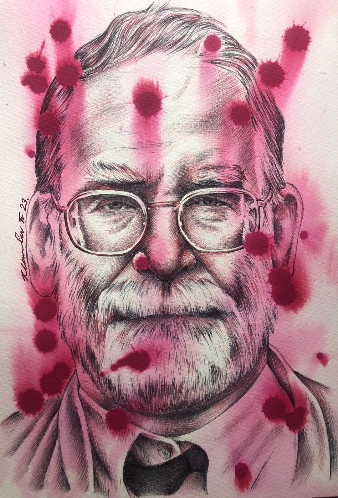 Dr Harold Shipman Original Pen / Ink Drawing . Original ART ( Uk A4 ...