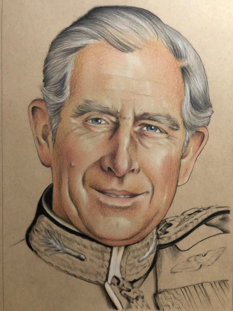 King Charles III Original Pencil Drawing .fan-art A4. New - Etsy