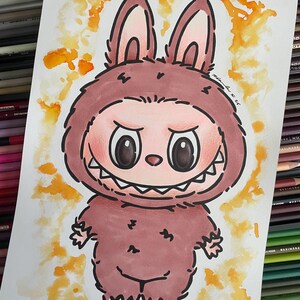 Labubu Original Fan-art Pen Drawing . Uk A4 Size . Lafufu . Signed ...