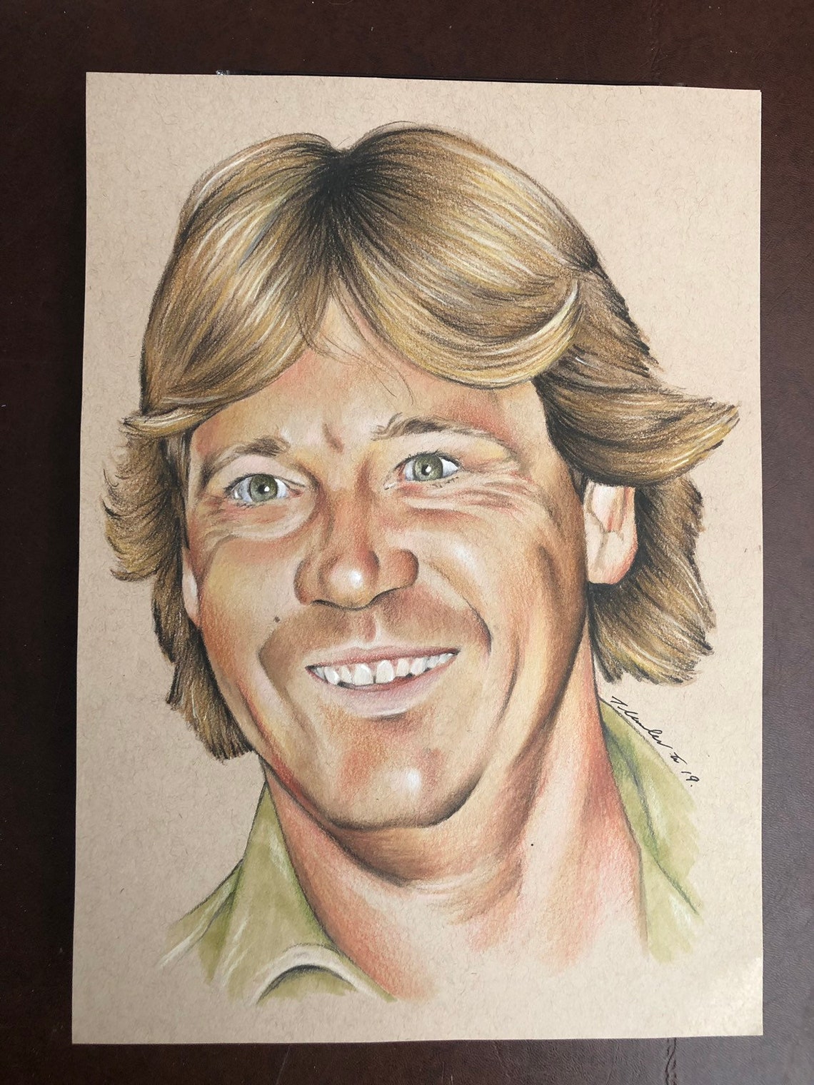 Steve Irwin original pencil drawing .fan-art A4 the crocodile | Etsy
