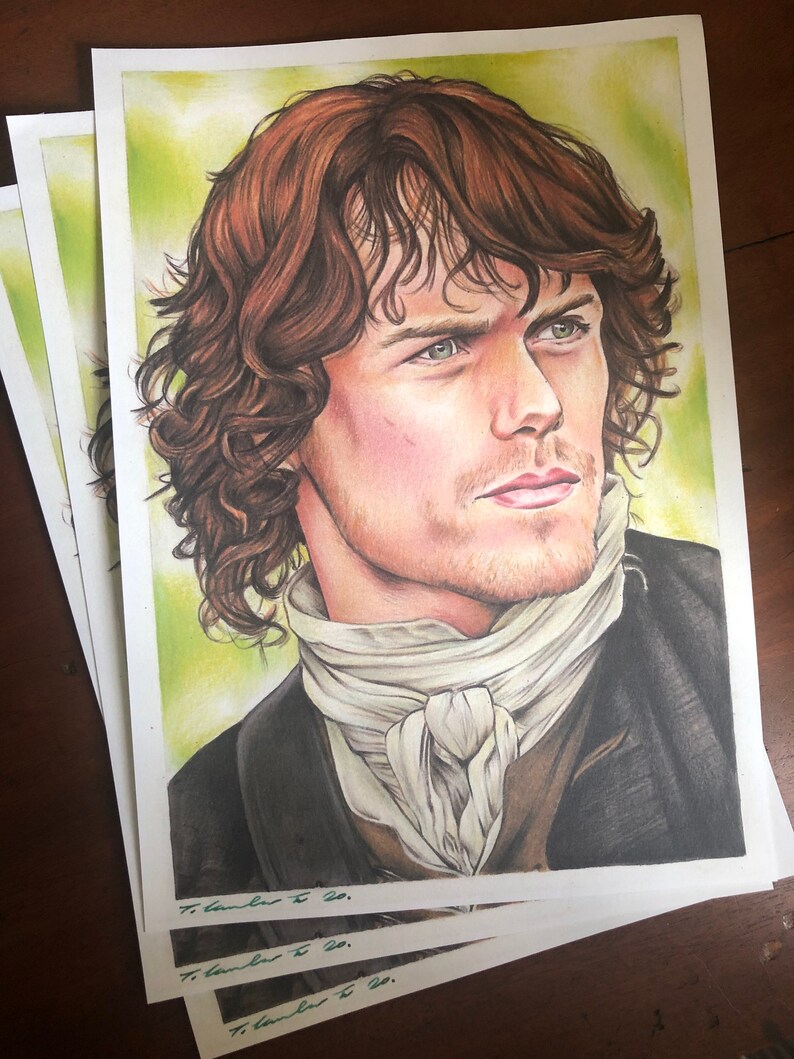 PRINT ... Jamie .. Outlander .. Signed Fan-art A4. James Fraser - Etsy UK