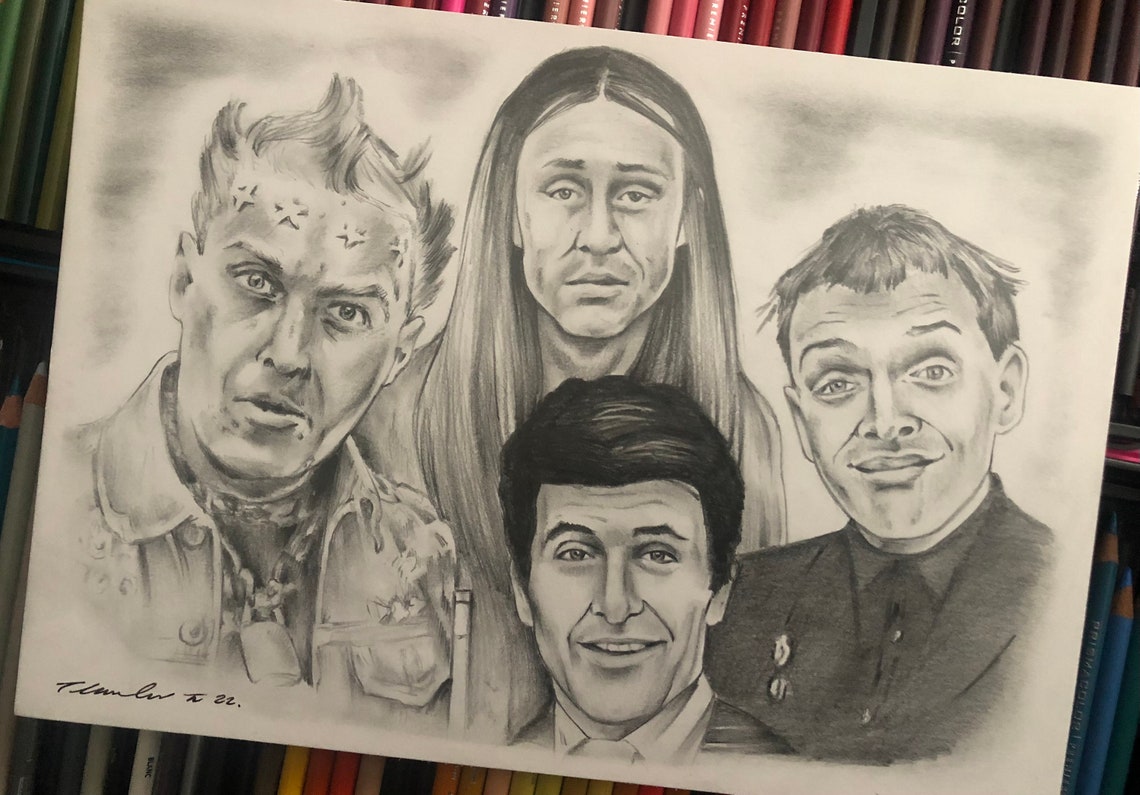 The Young Ones Original Pencil Drawing .fan-art A4. Vyvyan Rik | Etsy