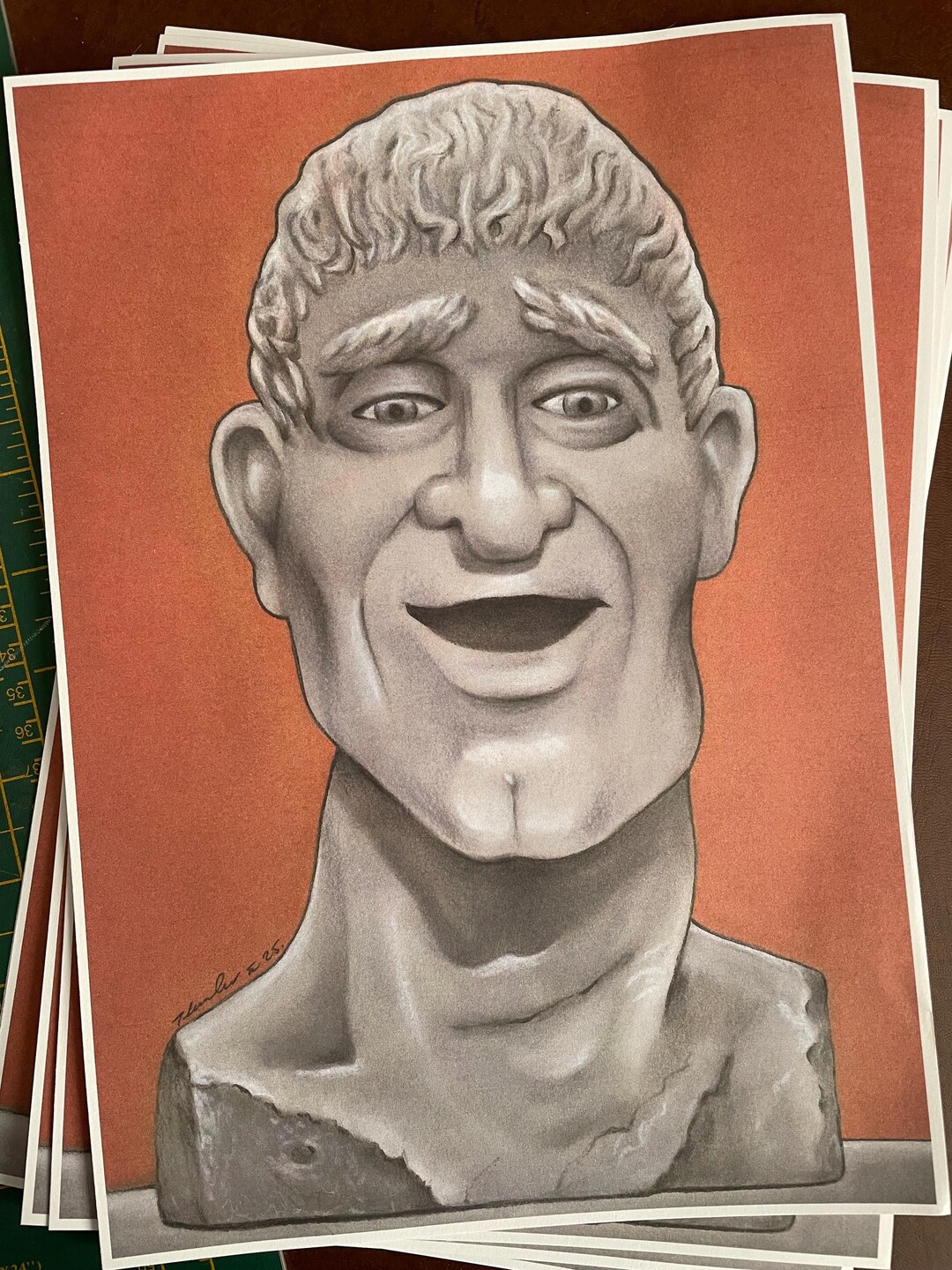PRINT .. the Head Art Attack .. Signed Fan-art . Uk A4 Size . 90s Tv ...
