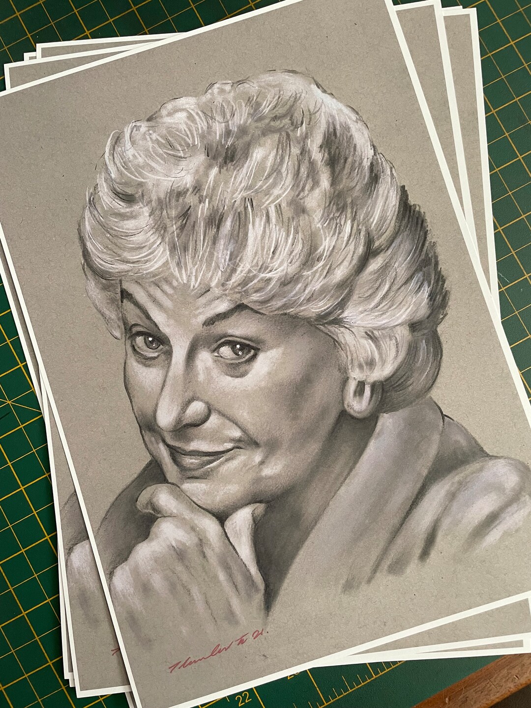PRINT ... Bea Arthur . . Signed Fan-art A4. the Golden Girls - Etsy