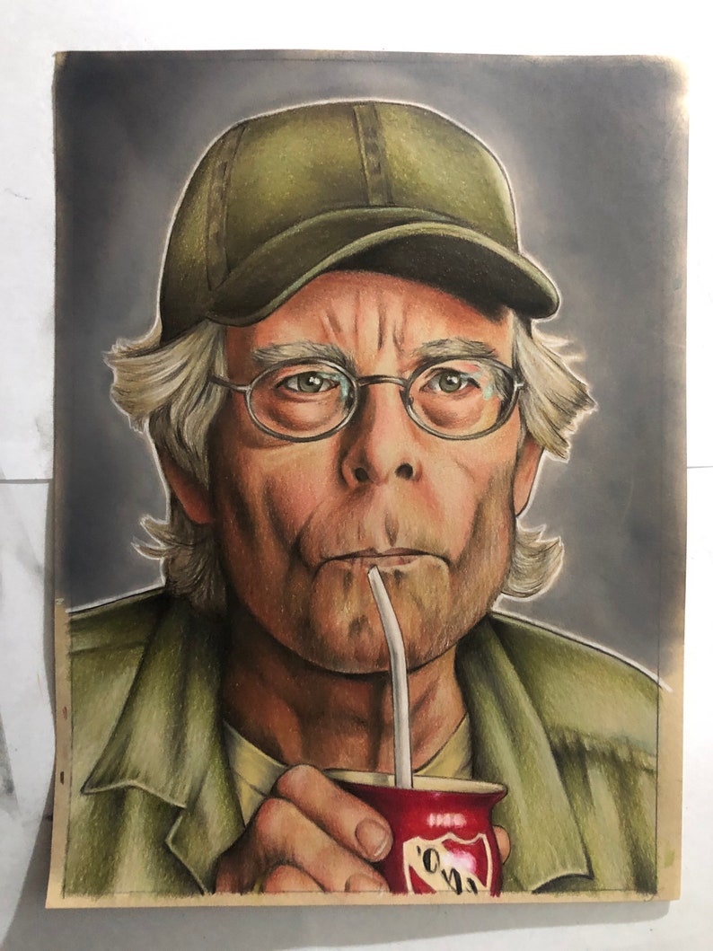 Stephen King Original Pencil Drawing . A4 Fan-art . IT - Etsy